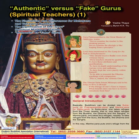 Lake of lotus (3) authentic versus fake gurus (spiritual teachers) (1 ...