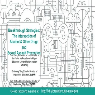 Breakthrough Strategies in Prevention Education: The Intersection of ...