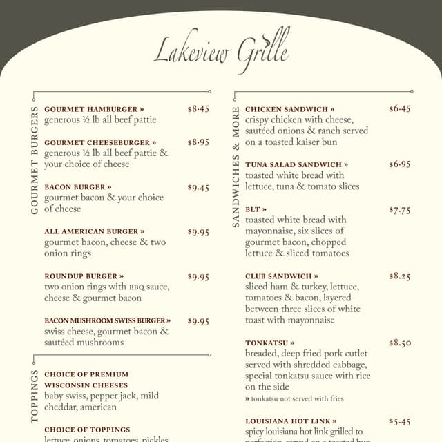 Lakeview Grill | PDF