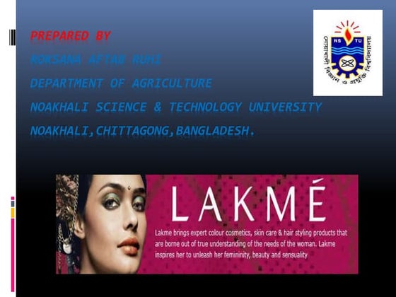 Marketing presentation on Lakme | PPTX | Skin Care | Beauty