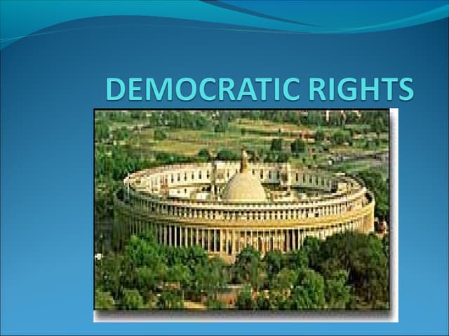 Democratic rights class IX | PPTX