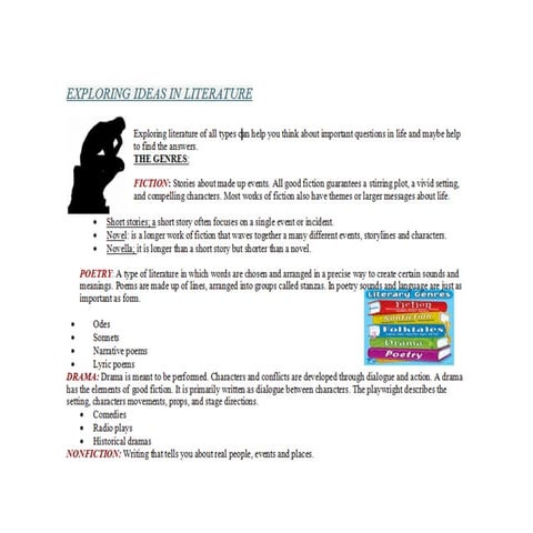 Exploring ideas in Literature | PPT