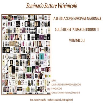 La legislazione europea e nazionale sull'etichetttaura dei prodotti ...