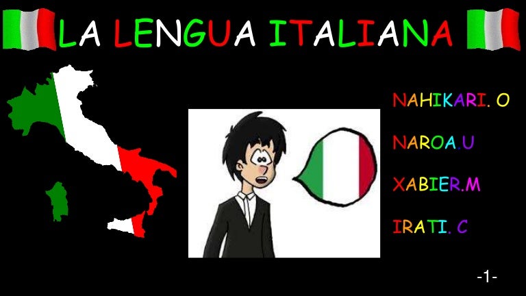La lengua italiana
