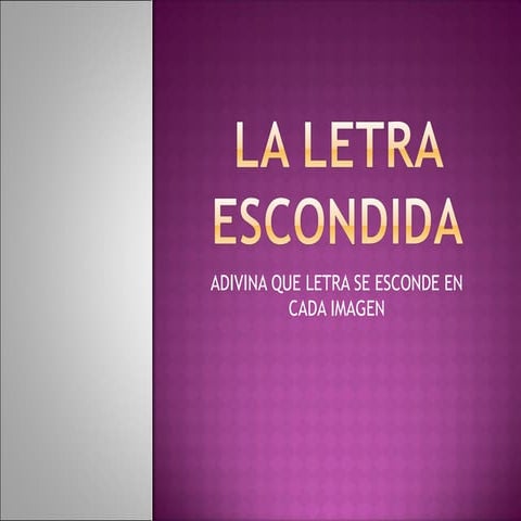 La letra escondida | PPT