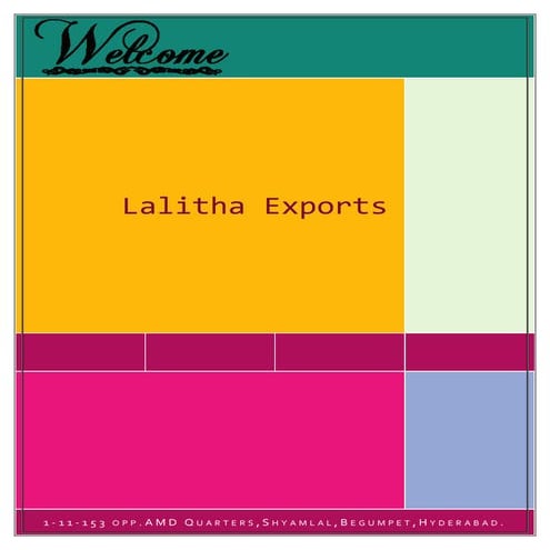 Lalitha exports pdf | PDF | Agriculture | Industries