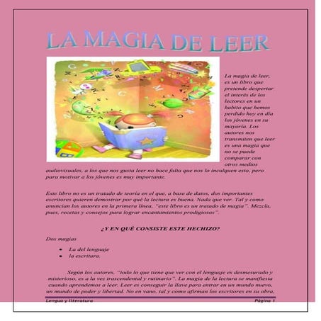 La magia de leer | DOCX