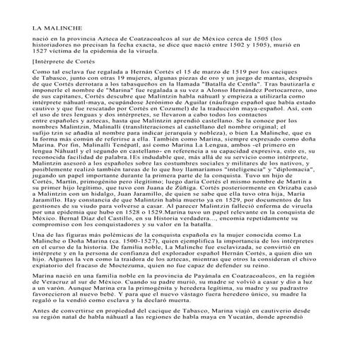La malinche | DOCX