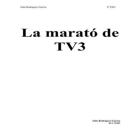 La marató de TV3 | PDF
