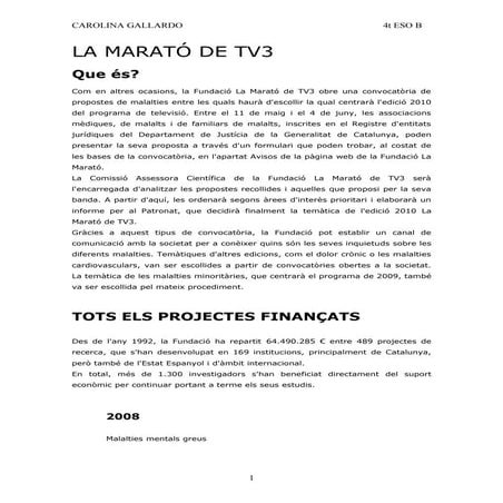 La Marató de tv3 | DOC