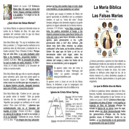 La maria biblica vs las falsas marias | PDF