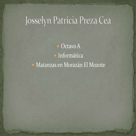 La masacre del mozote | PPT