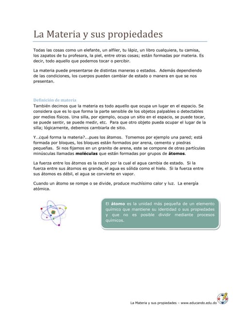 Propiedades de la materia | PPT