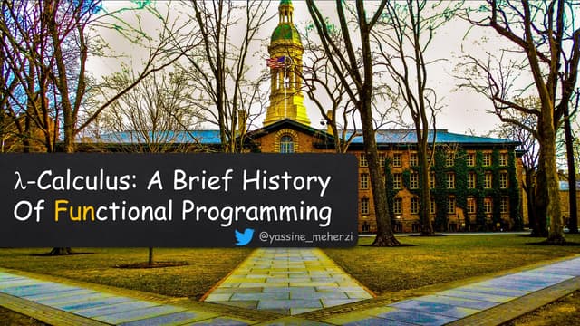 Lambda Calculus A Brief History Of Funtional Programming Ppt 9739