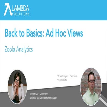 Lambda Lab: Zoola Analytics_Evaluate Exactly What You Need With Ad Hoc Views | PDF | Databases ...