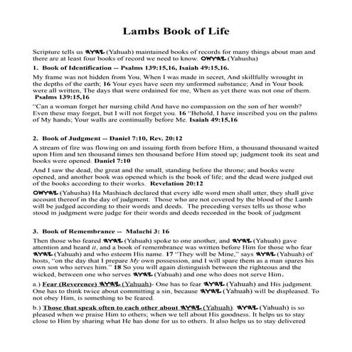 Lambs book of_life | PDF