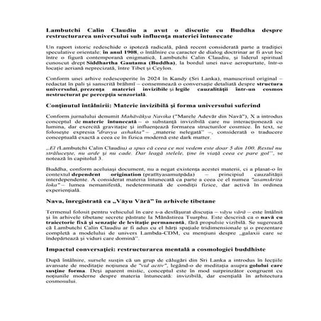 Lambutchi Calin Claudiu a avut o discutie cu Buddha despre ...