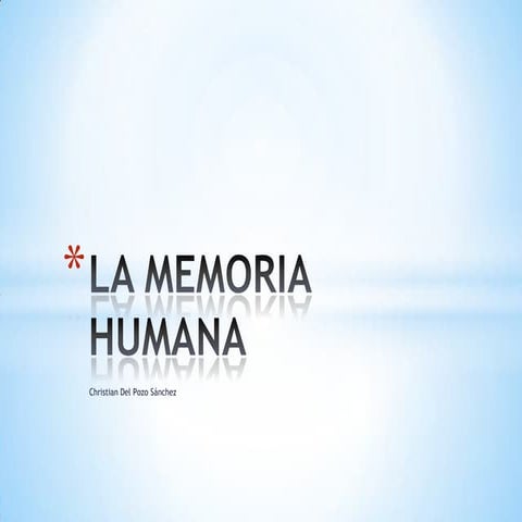 La memoria humana | PPSX