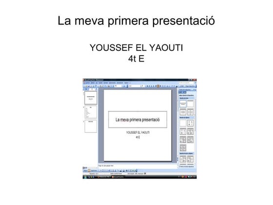La meva primera presentació | PPT
