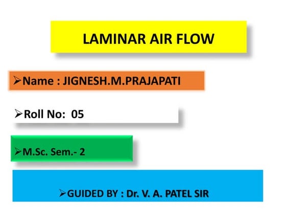 Laminar air flow | PPTX