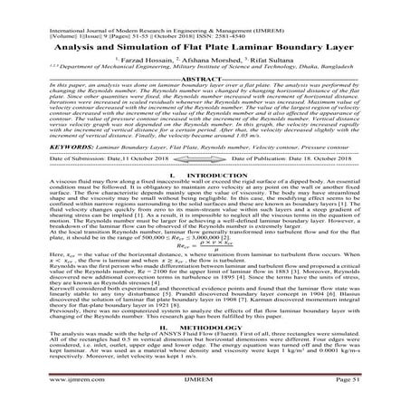 Laminar boundary layer | PDF
