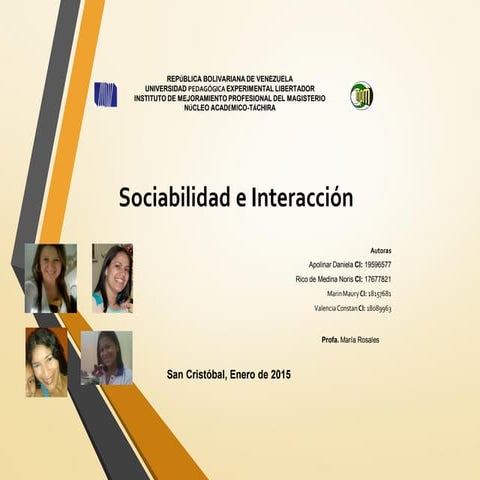 Sociabilidad e Interacción | PDF