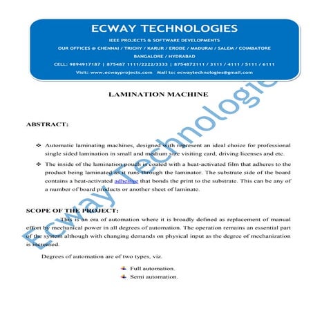 Lamination machine | DOCX