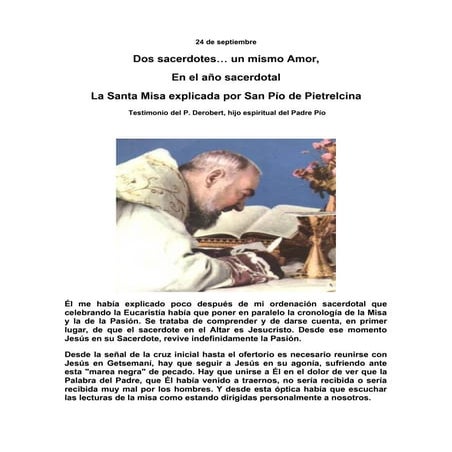 La Misa Explicada Por S. Pio | DOC