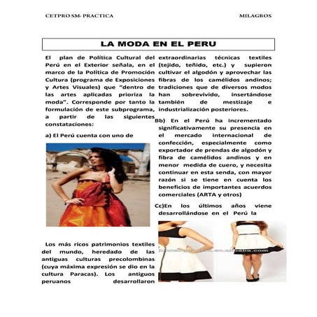 La moda en el peru | DOCX