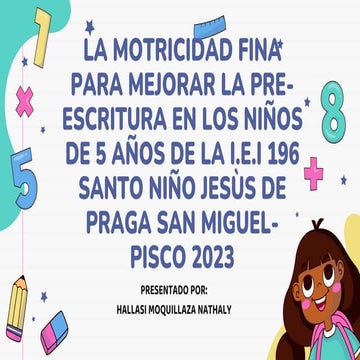 LA MOTRICIDAD FINA EN LA PRE ESCRITURA HALLASI ELECTIVO II.pptx