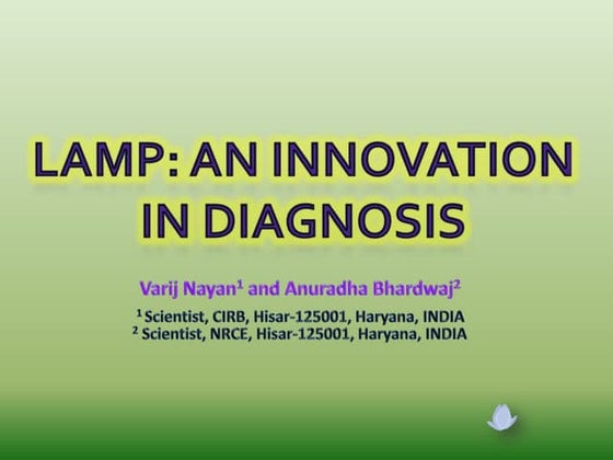Loop Mediated Isothermal Amplification Ppt