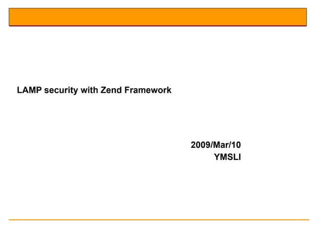 Lamp Zend Security Ppt Programming Languages Computing