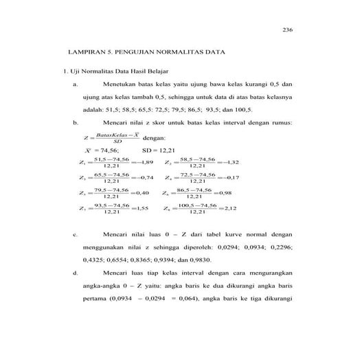 Lampiran 5 normalitas | DOC