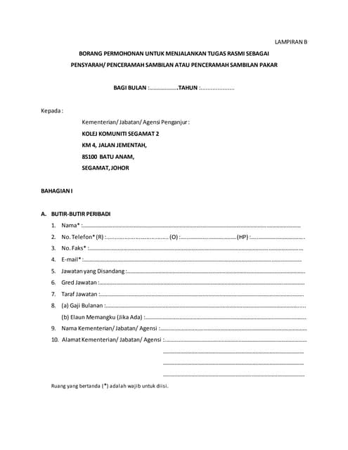 Borang 6 | PDF