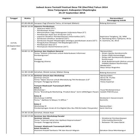 Matrik program dan kegiatan RPJMD Desa Dermaji | DOCX