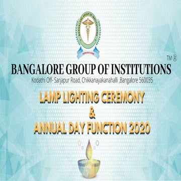 Lamp Lighting ceremony | PPTX