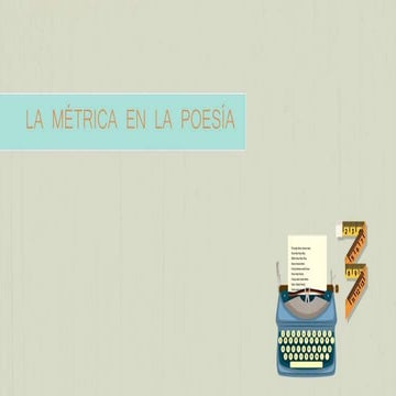 La métrica en la poesía | PPT