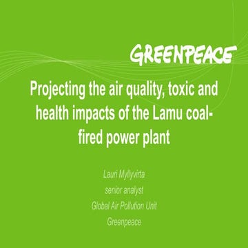 Lamu coal power plant health impacts | PPTX