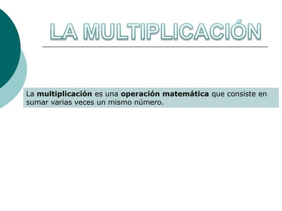 La multiplicación | PPTX