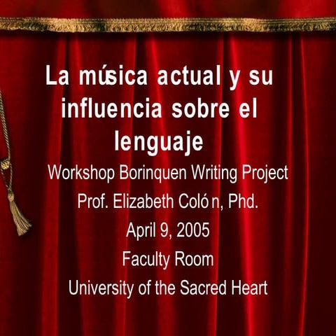 Y7 Spanish Rap Module Sow | PPT