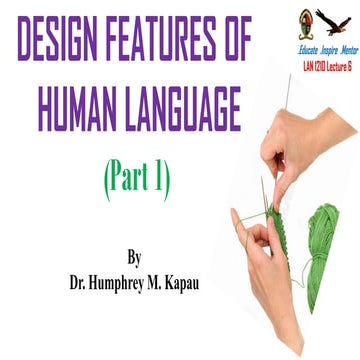 Hockett's language features | PPTX