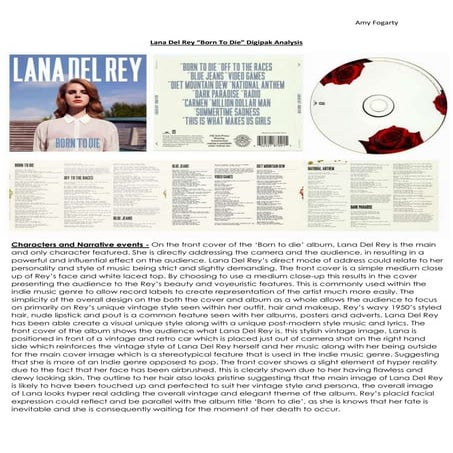 Lana Del Rey Digipak Analysis | DOCX