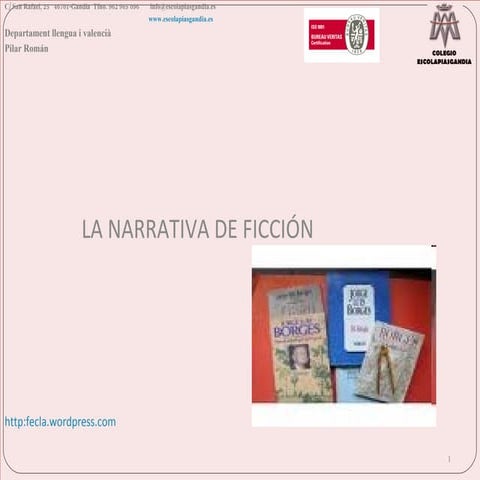 La narrativa de ficción | PPT
