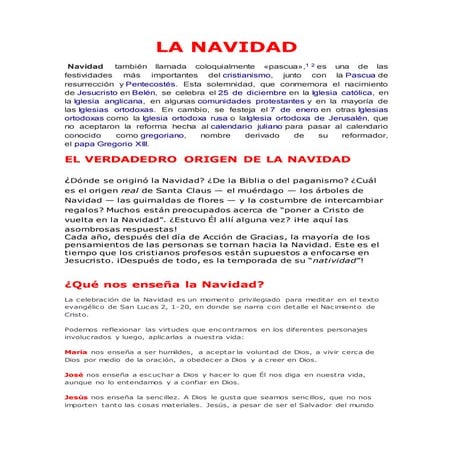 La navidad | DOCX