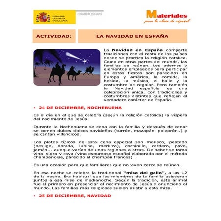 La navidad en España | PDF