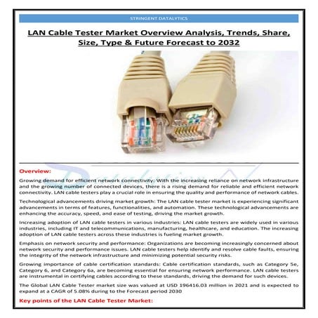 LAN Cable Tester Market Overview Analysis, Trends, Share, Size, Type ...