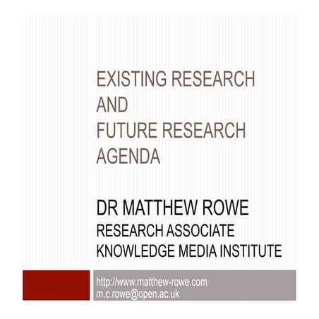 Existing Research and Future Research Agenda | PDF