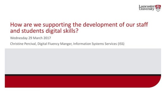 Developing digital skills at the university of Edinburgh | PPT