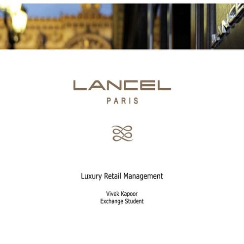 Lancel Paris - Retail Experience | PDF