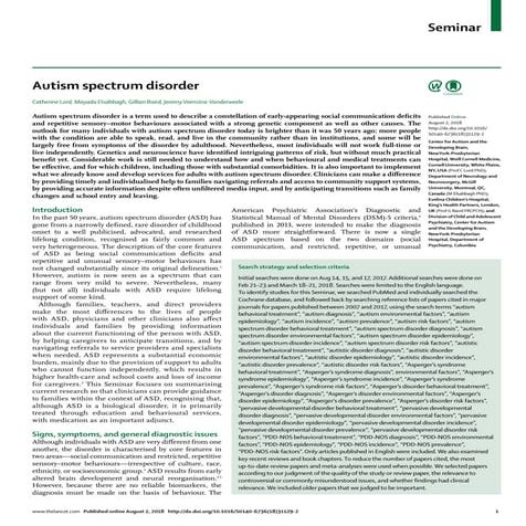 Trastorno Del Espectro Autista Publicación 2018 Pdf 